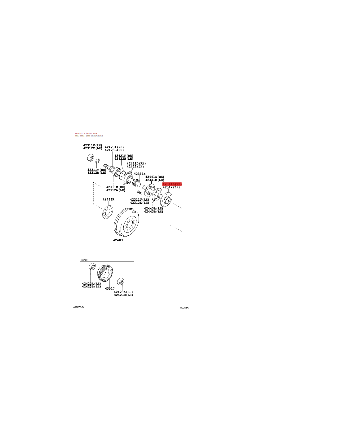 PALIER TRASERO HILUX VIGO ORIGINAL TOYOTA LAND CRUISER