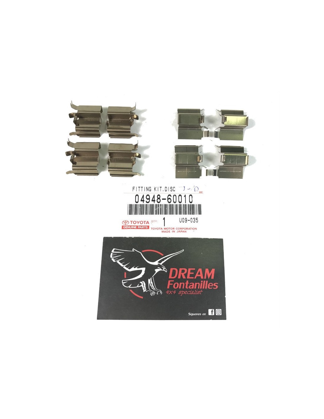 Brake pads fixing kit for rear brake calipers for Toyota Land Cruiser ...