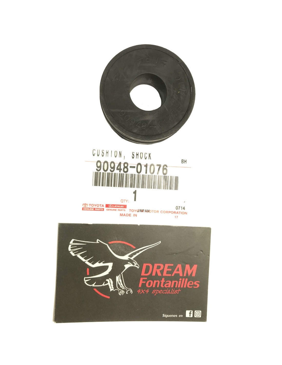 UPPER FRONT HYDRAULIC SHOCK ABSORBER SILENT BLOCK, ORIGINAL TOYOTA LAND ...