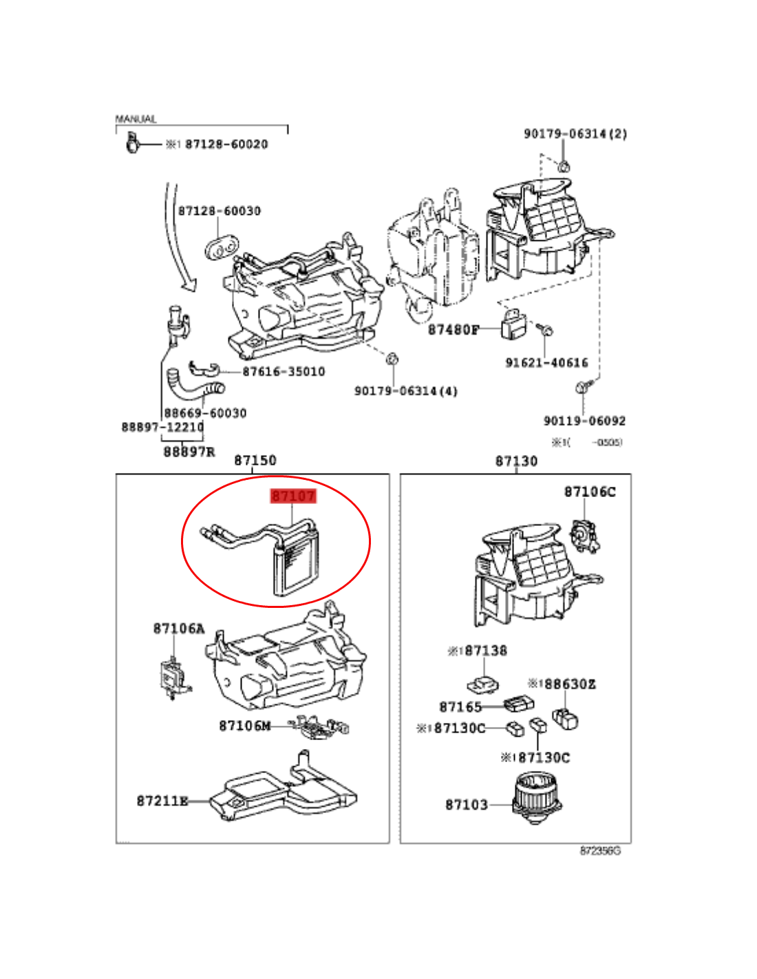 CENTRAL HEATING RADIATOR J10 ORIGINAL TOYOTA LAND CRUISER