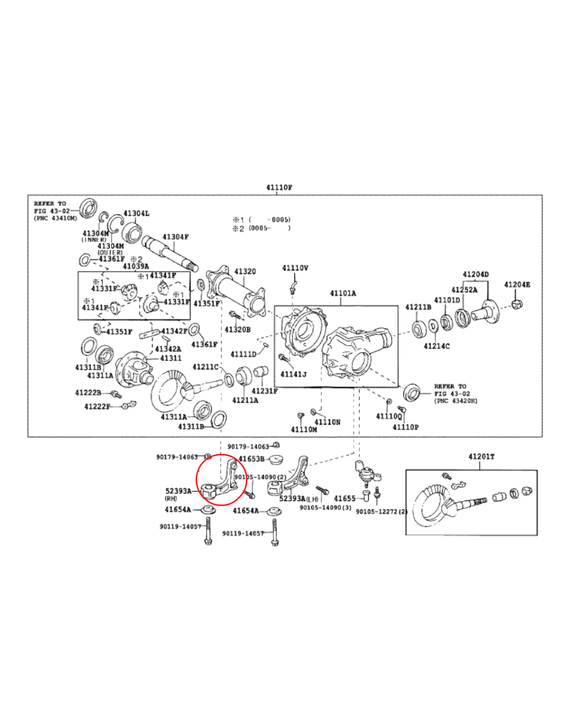 FRONT DIFFERENTIAL SILENTBLOCK FOR J9, RIGHT SIDE, ORIGINAL TOYOTA LAND ...