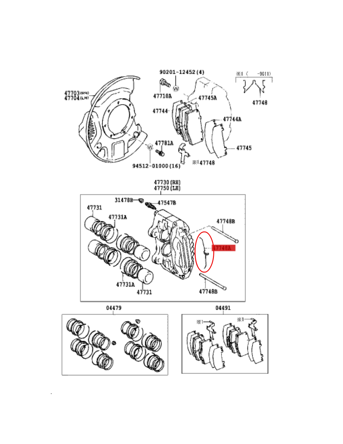FRONT BRAKE CALIPER CLIP PIN J8/9 ORIGINAL TOYOTA LAND CRUISER