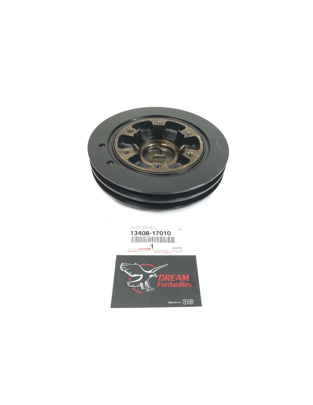 CRANKSHAFT PULLEY J7/8 (12V) ORIGINAL TOYOTA LAND CRUISER