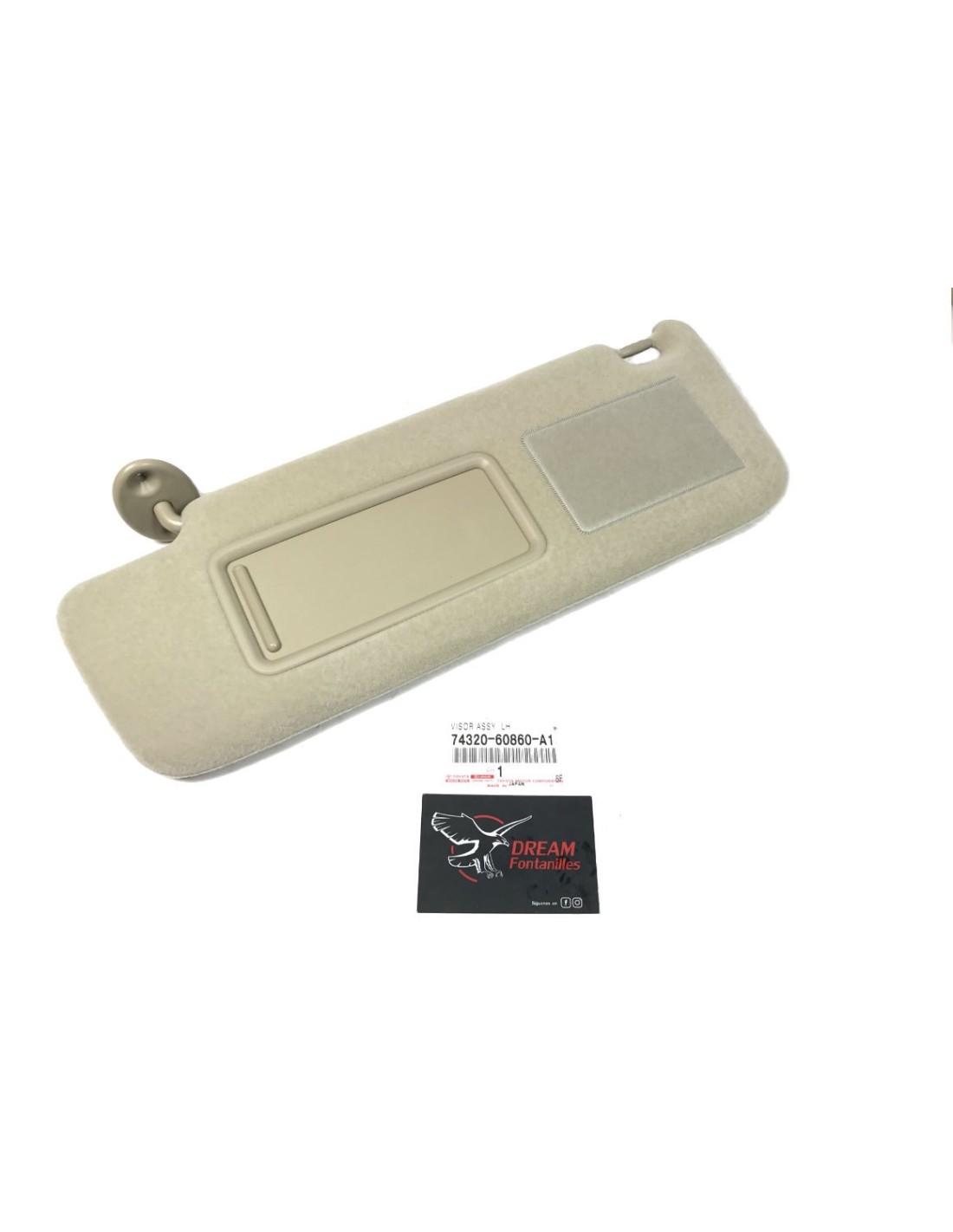 LEFT SUN VISOR BEIGE For Toyota Land Cruiser J12 ORIGINAL TOYOTA LAND ...