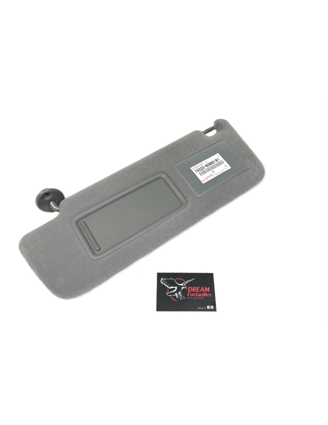 LEFT SUN VISOR GRAY For Toyota Land Cruiser J12 ORIGINAL TOYOTA LAND ...