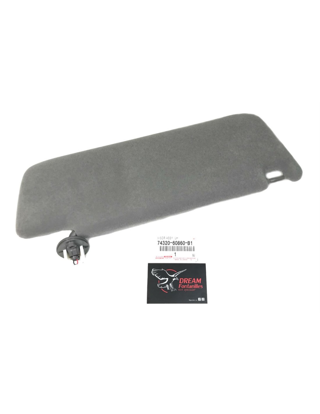 LEFT SUN VISOR GRAY For Toyota Land Cruiser J12 ORIGINAL TOYOTA LAND ...