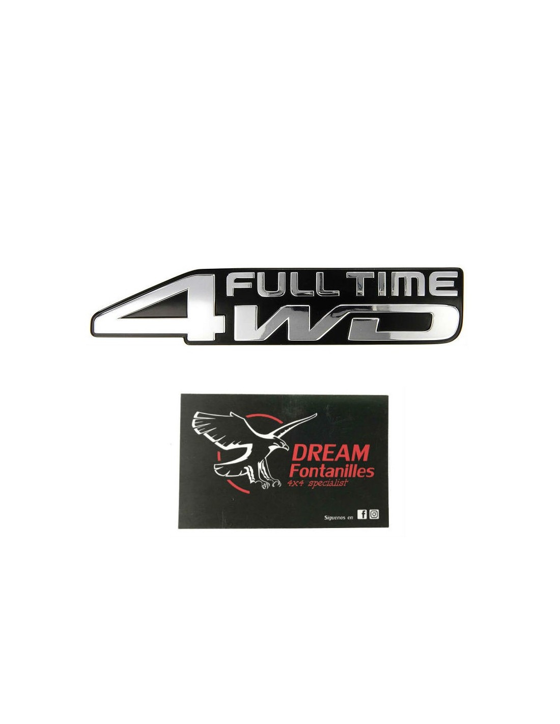 REAR DOOR EMBLEM J8 "FULL TIME 4WD" ORIGINAL TOYOTA LAND CRUISER