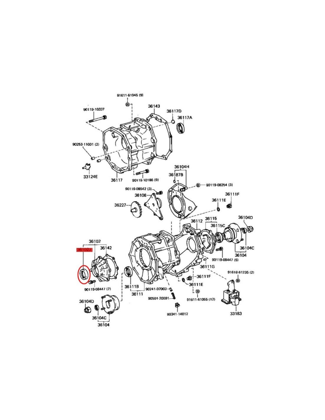 RETAIN GEARBOX / TRANSFER CASE J9 - ORIGINAL TOYOTA LAND CRUISER