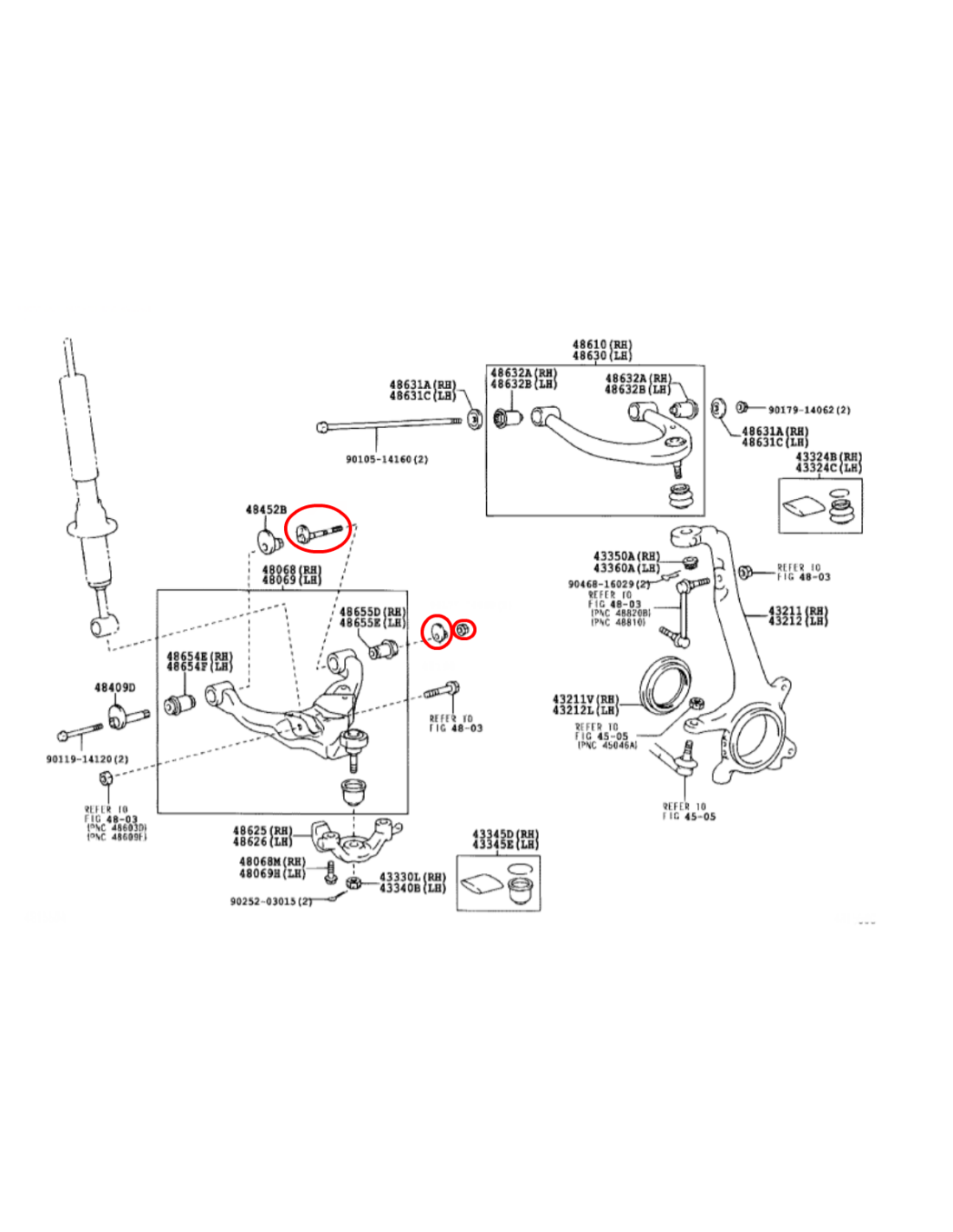 Eccentric Lower Control Arm Kit (N-2) for Hilux Revo by Pedders