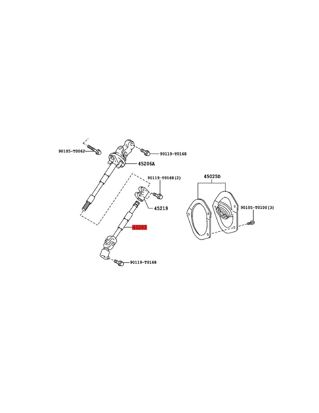 Intermediate steering column for Toyota Hilux Vigo (pre-2011 ...