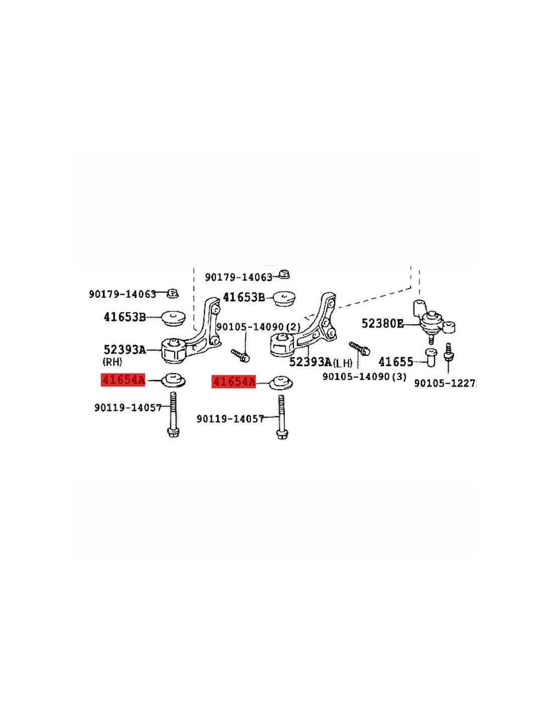 LOWER WASHER FRONT DIFFERENTIAL SUPPORT J9 ORIGINAL TOYOTA LAND CRUISER