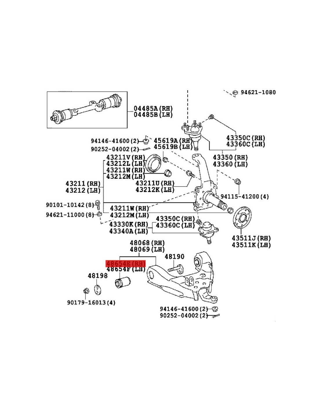LOWER FRONT CONTROL ARM BUSHING - HILUX (1997 TO 2004) - ORIGINAL ...