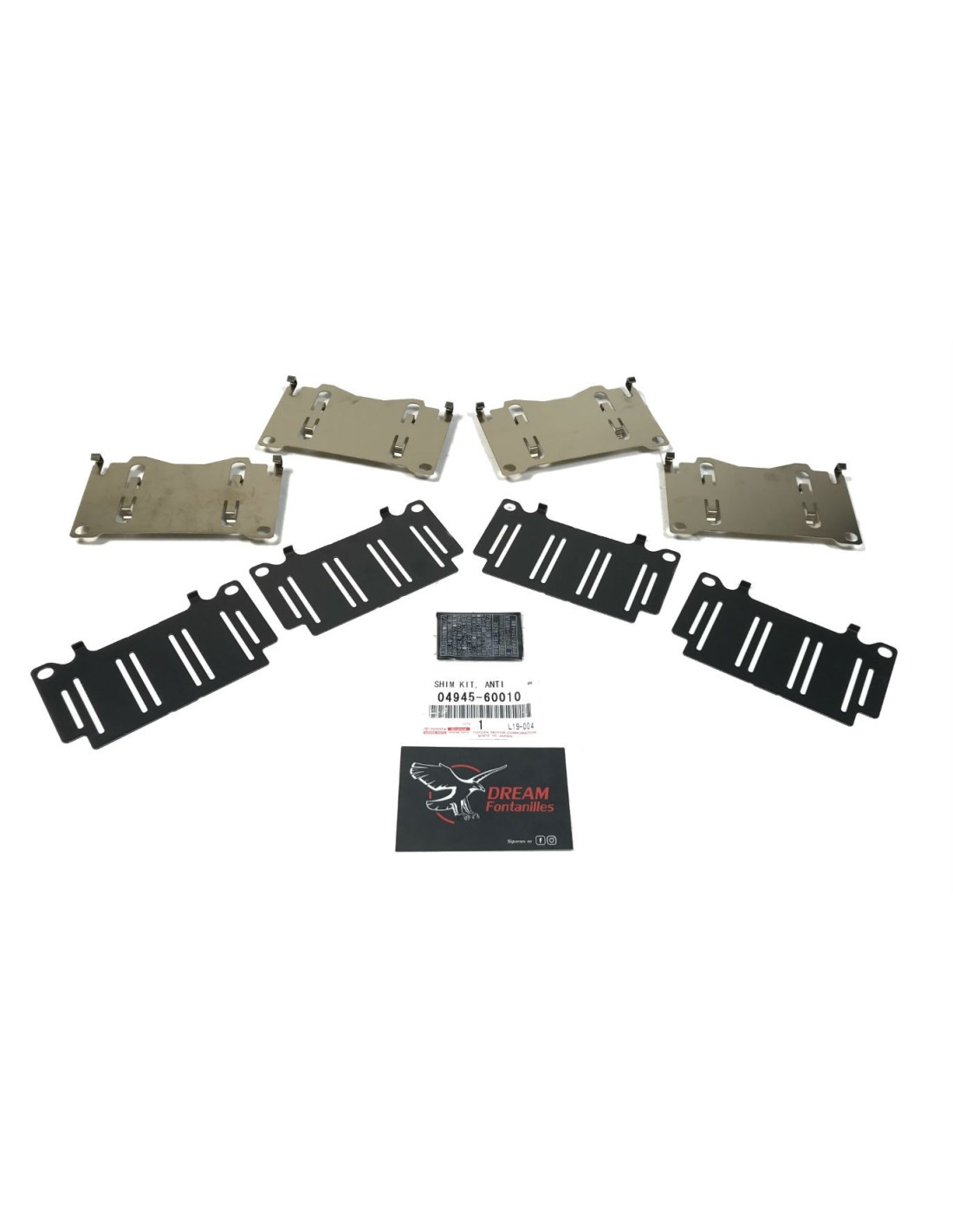 8-piece set of front brake caliper pad fixing kit for Toyota Land ...