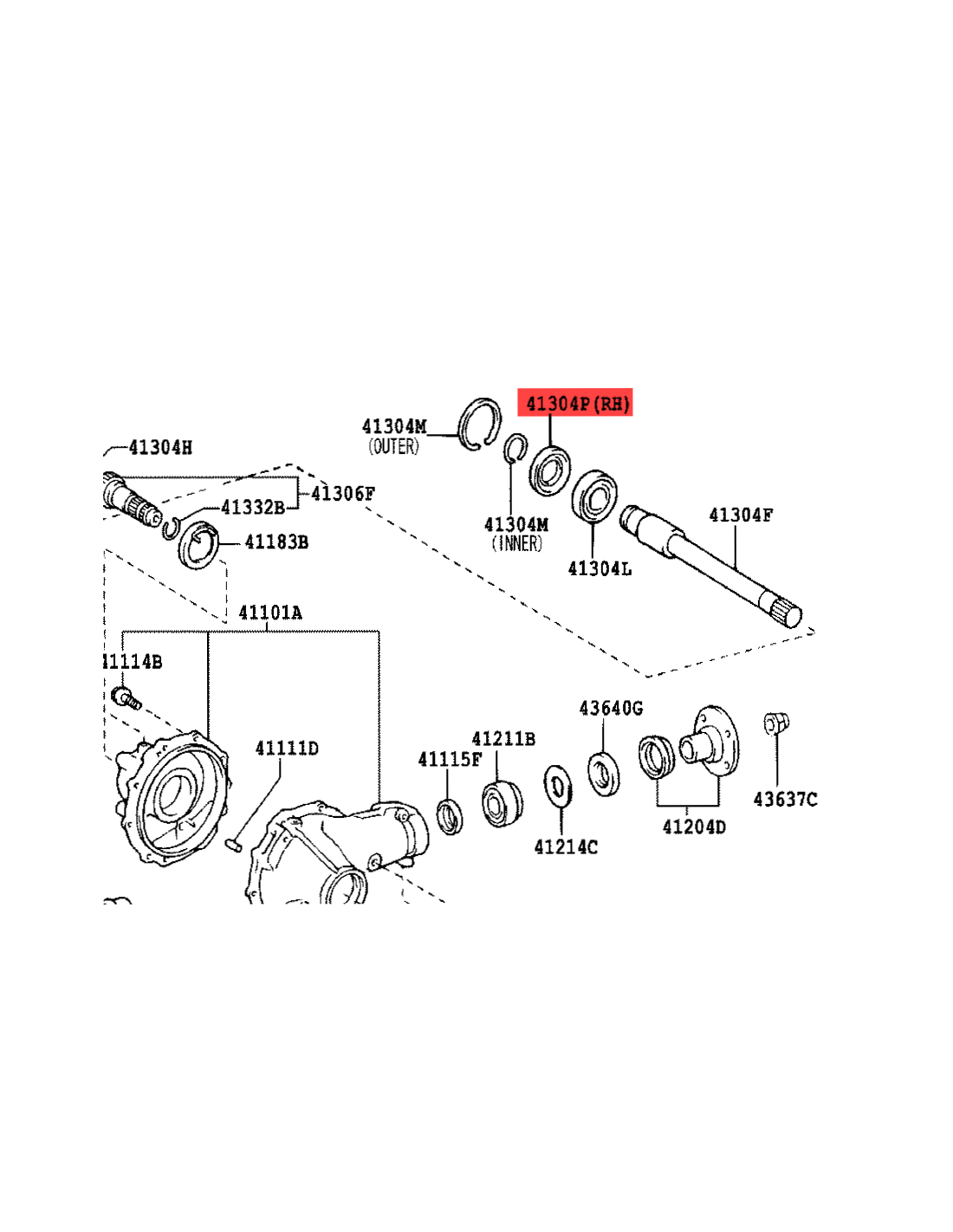 FRONT DIFFERENTIAL LOCK FOR HILUX REVO (RIGHT) ORIGINAL TOYOTA LAND CRUISER