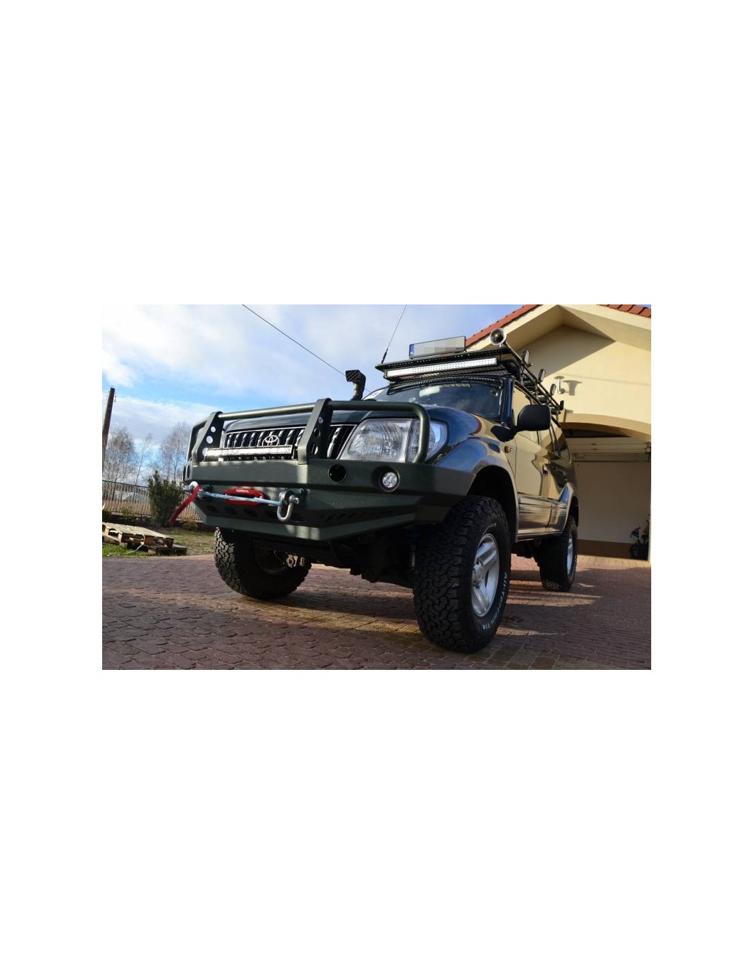 Reinforced steel front bumper Toyota Land Cruiser J9 (with fender ...