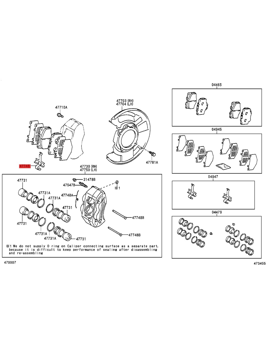FRONT BRAKE PADS RETAINING CLIP For Toyota Land Cruiser J8/9 - ORIGINAL ...