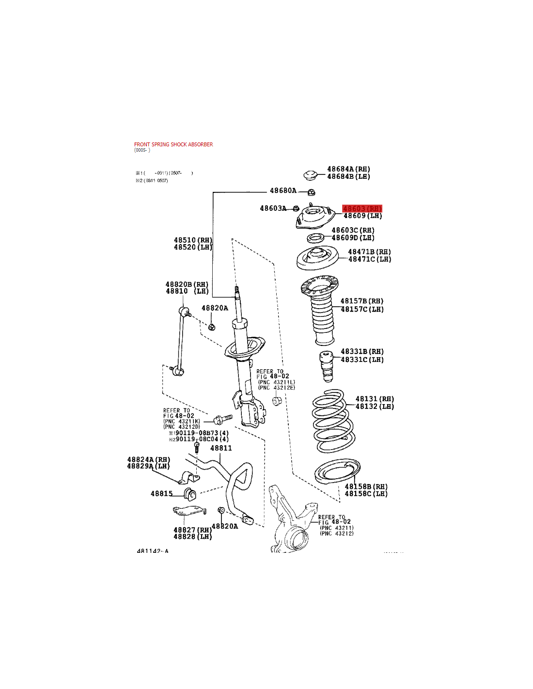 Replace front shock absorber for Toyota Rav4 (2000 to 2005) - Original ...
