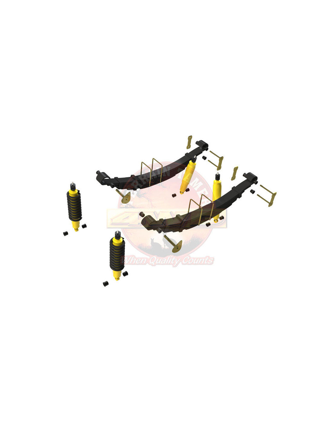 Pre-assembled suspension kit with Parabolic Leaf Springs for Toyota ...