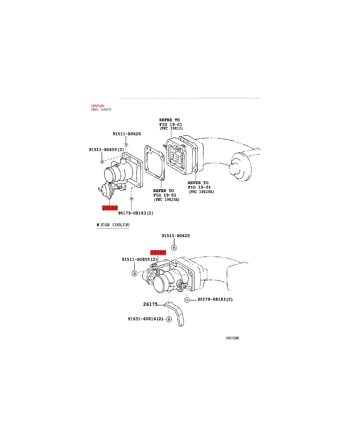 Valve Venturi d'admission J10 - Original Toyota Land Cruiser