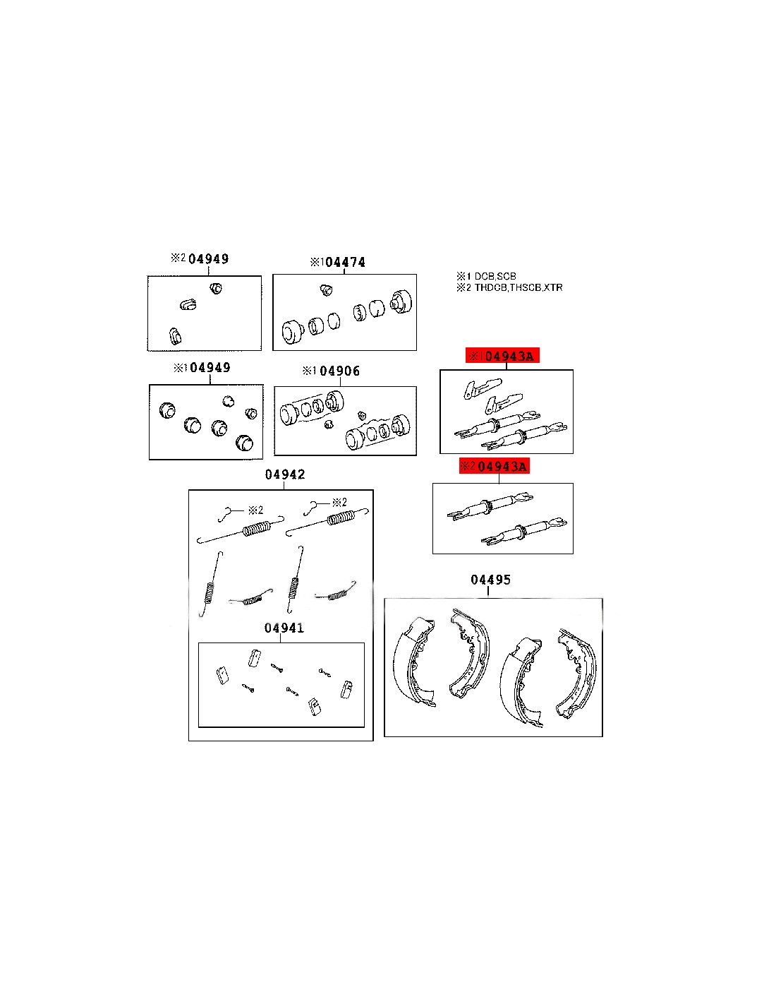 Rear brake adjustment kit for Toyota Hilux Vigo - Original Toyota Land ...