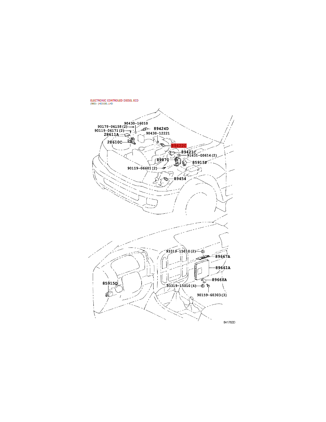 Engine temperature sensor - Original Toyota Land Cruiser