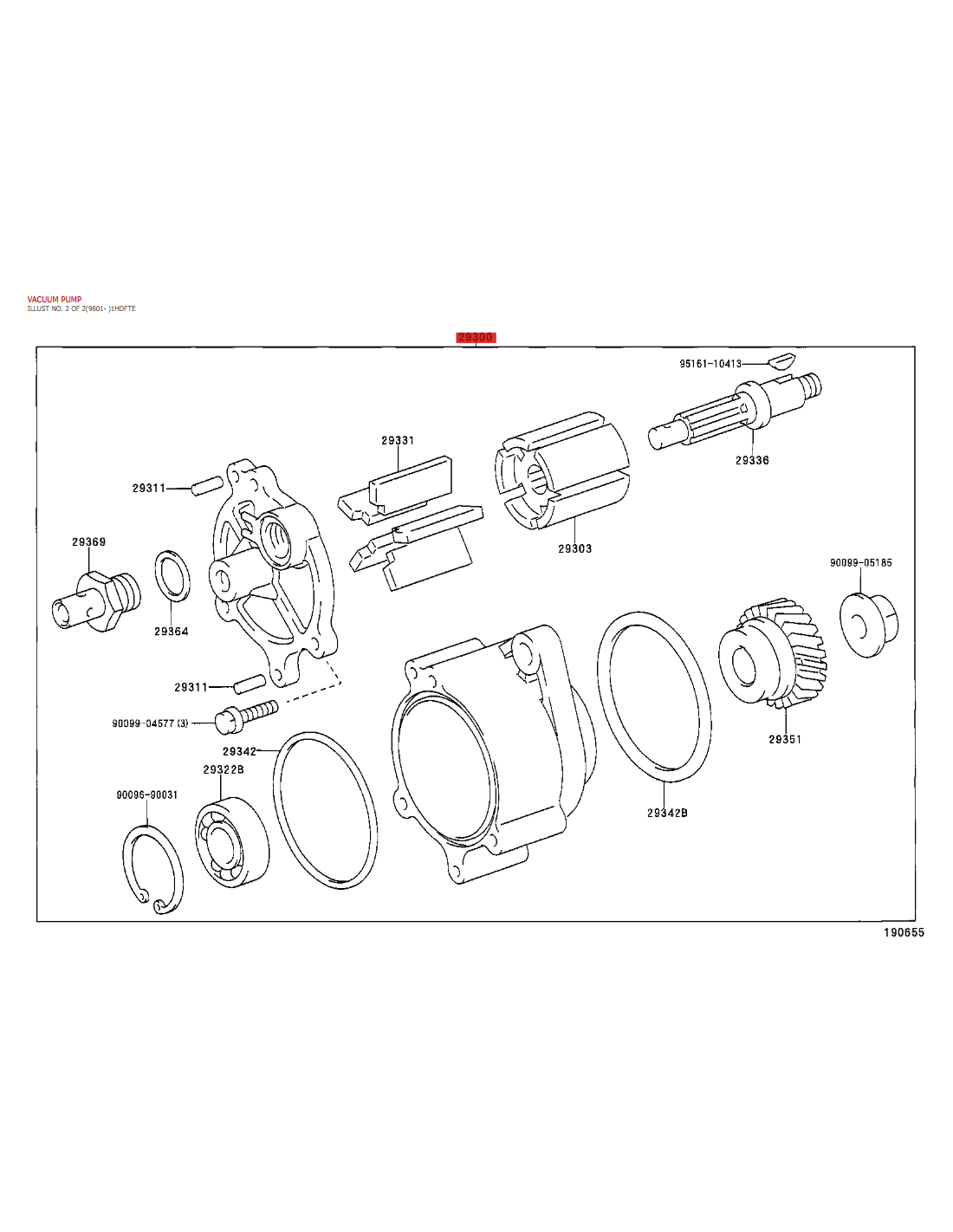 Vacuum pump for Toyota Land Cruiser J7 / 8 / 10 - Original Toyota Land ...