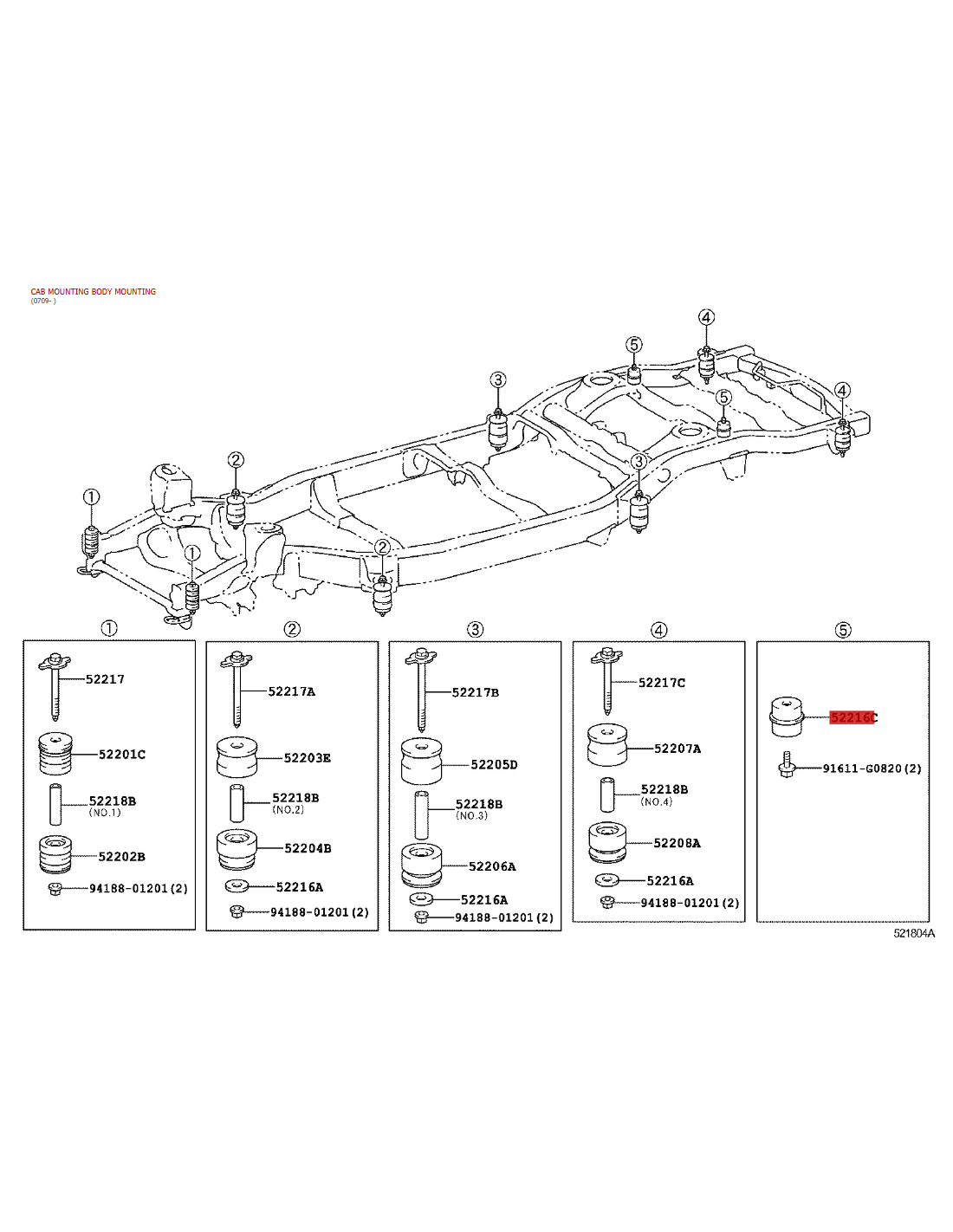 Silentblock Karosserie Nr. 5 für Toyota Land Cruiser J20 - Original ...