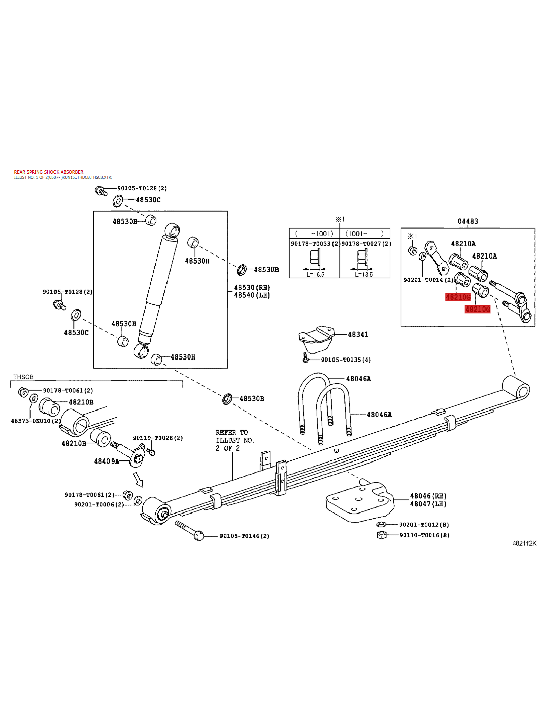 Lower leaf spring bushing (articulated part) Toyota Hilux revo ...