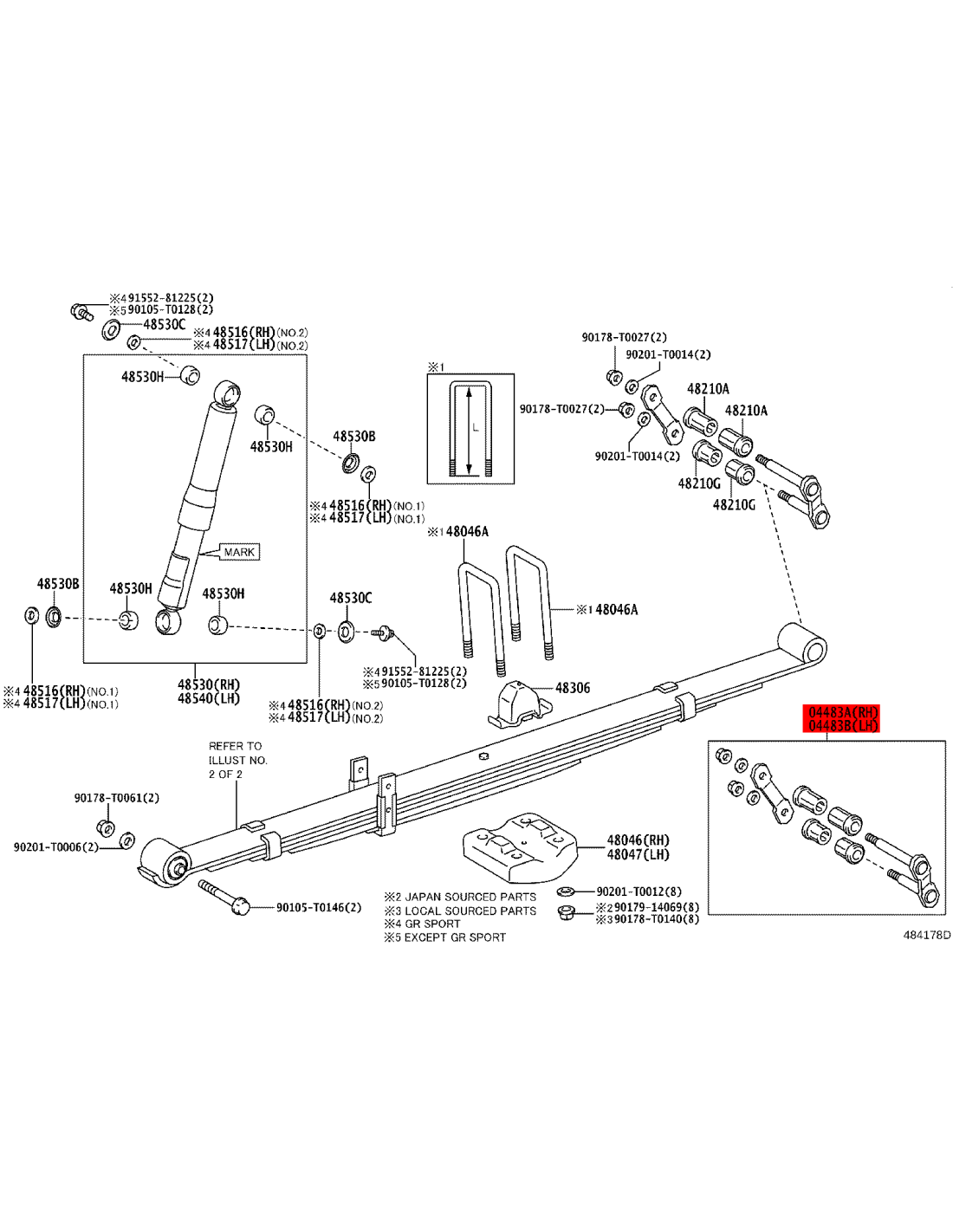 Kit gemela ballesta trasera para Toyota Hilux Revo (Arrière 2021 ...