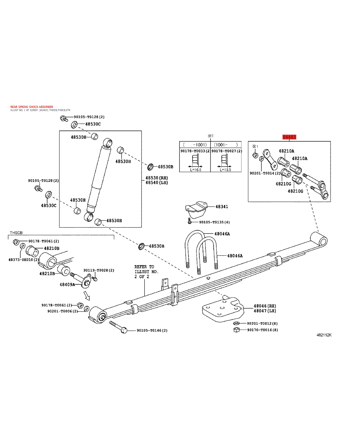 Kit de ressorts arrière jumeaux pour Toyota Hilux Revo (Postérieur 2021 ...