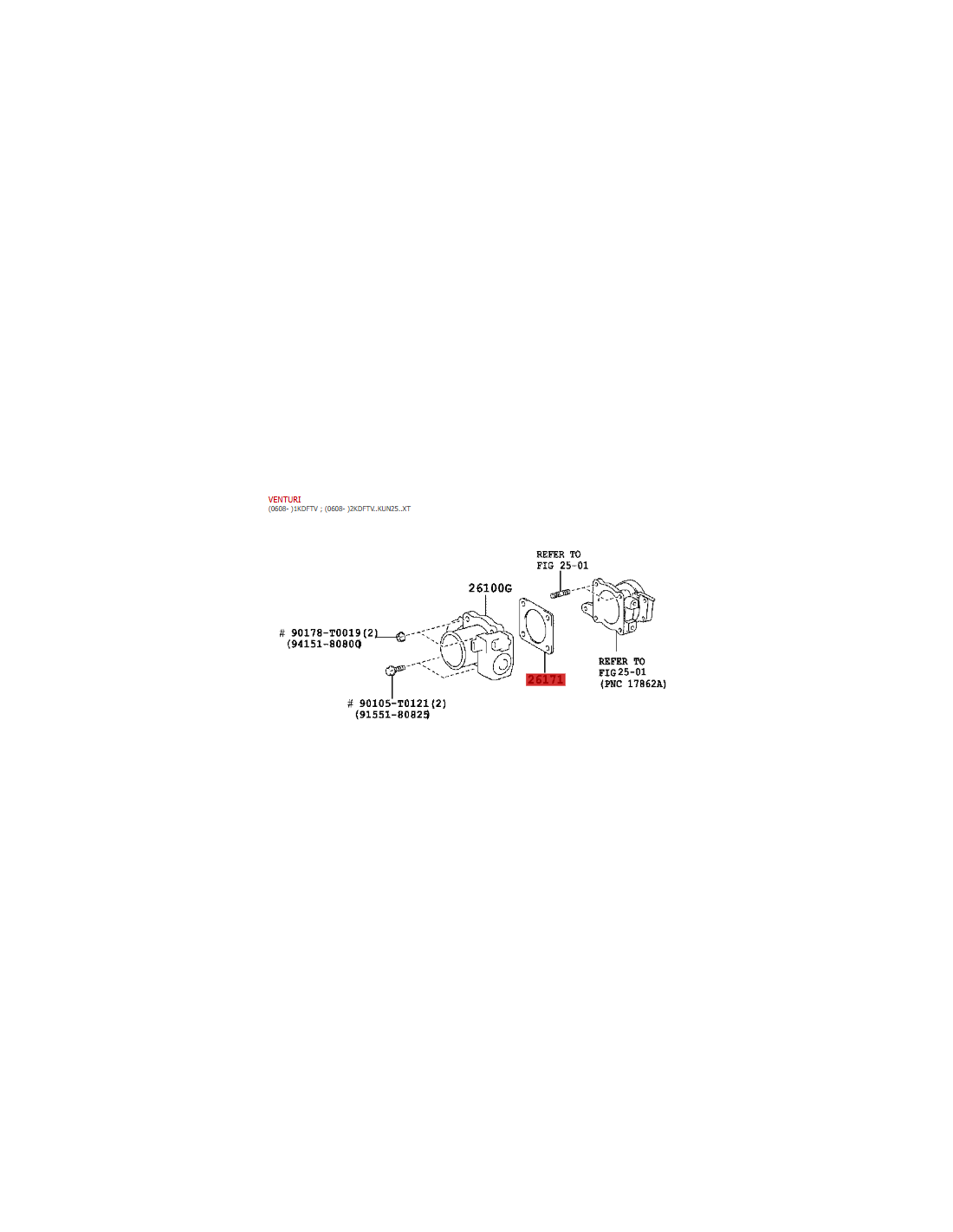 Junta venturi Para Toyota Land Cruiser J12 /15/ Hilux - Original Toyota ...