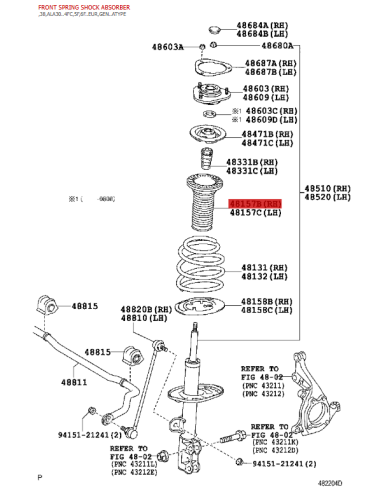 Front shock absorber bellows for Toyota Rav4 (1994 to 2005) - Original ...