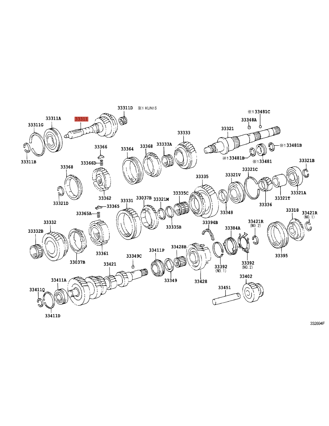Primary Shaft (Input Shaft) For Toyota Hilux Vigo - Original Toyota ...