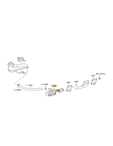 Clutch master cylinder for Toyota Hilux Revo - Genuine Toyota Land Cruiser