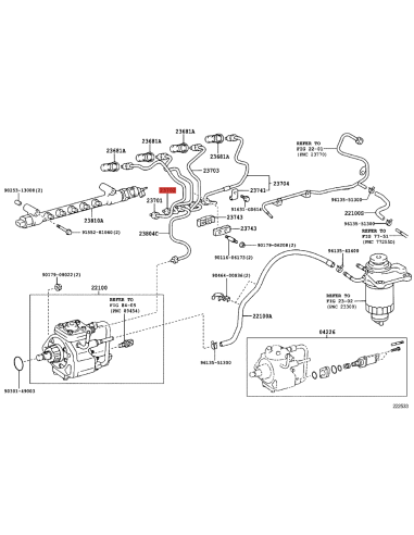Tube d'injecteur n°2 Pour Toyota Hilux Vigo (2006 à 2011) - Original ...