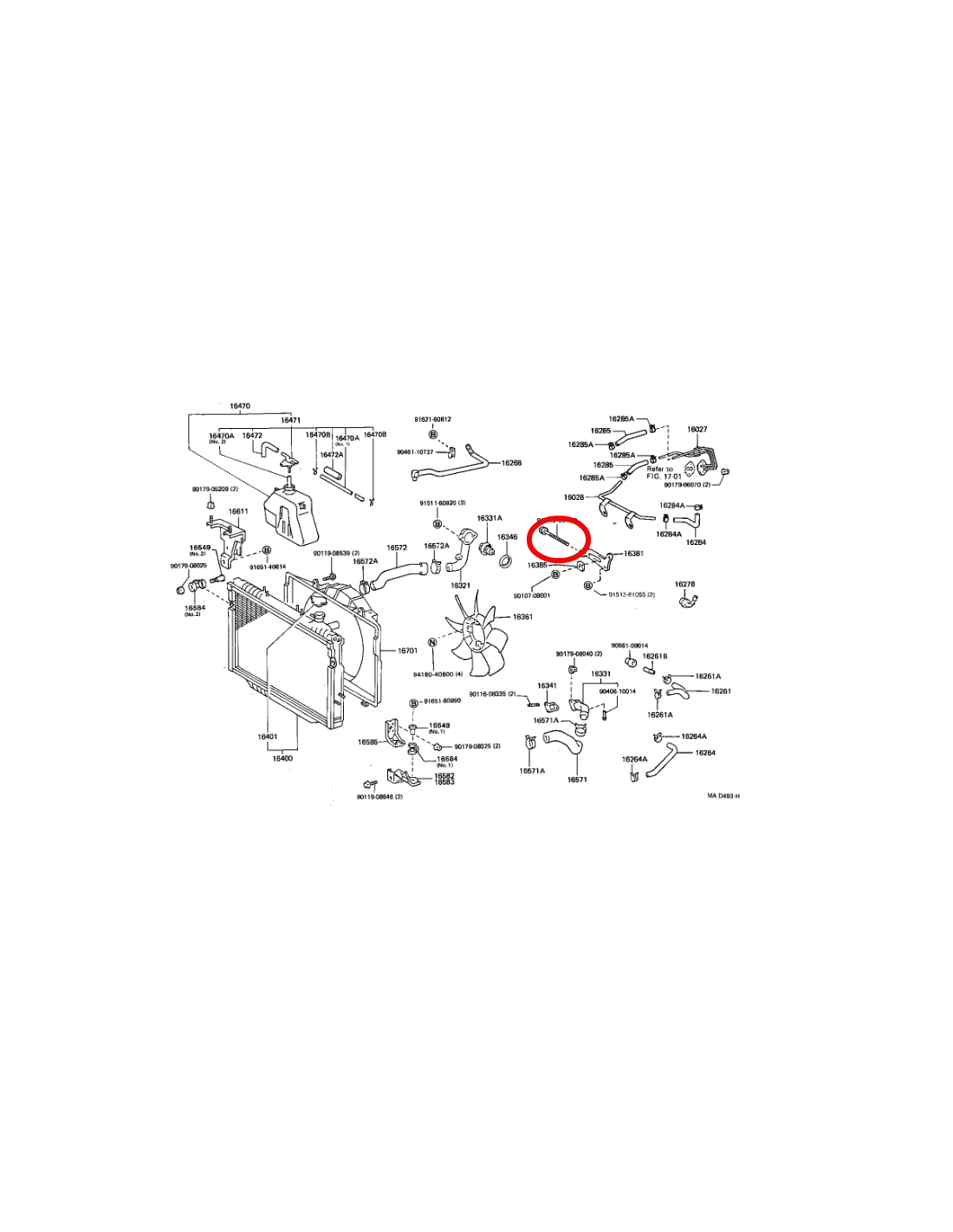 ALTERNATOR TENSIONER BOLT, J8/10 ORIGINAL TOYOTA LAND CRUISER