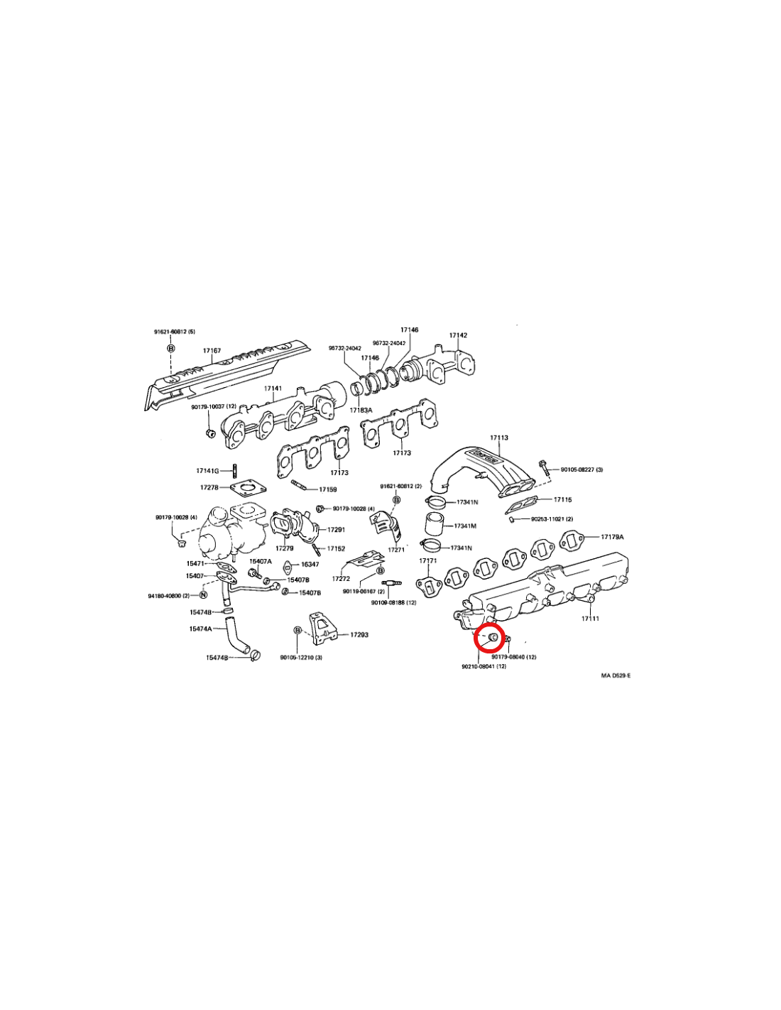 INTAKE MANIFOLD GASKET J8 ORIGINAL TOYOTA LAND CRUISER