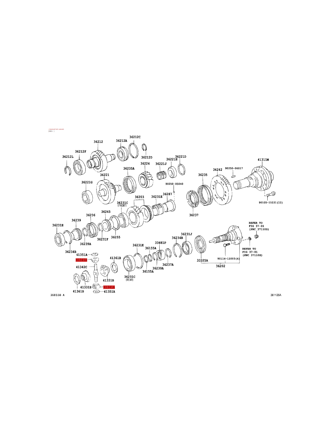 TRANSFER CASE DIFFERENTIAL SATELLITE J8/10 ORIGINAL TOYOTA LAND CRUISER